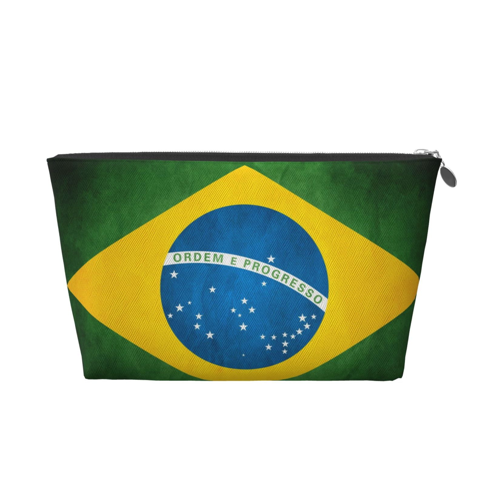 Brazilian Flag Small Purse Organizer Zipper Cosmetic Handbag Tote Pouch ...