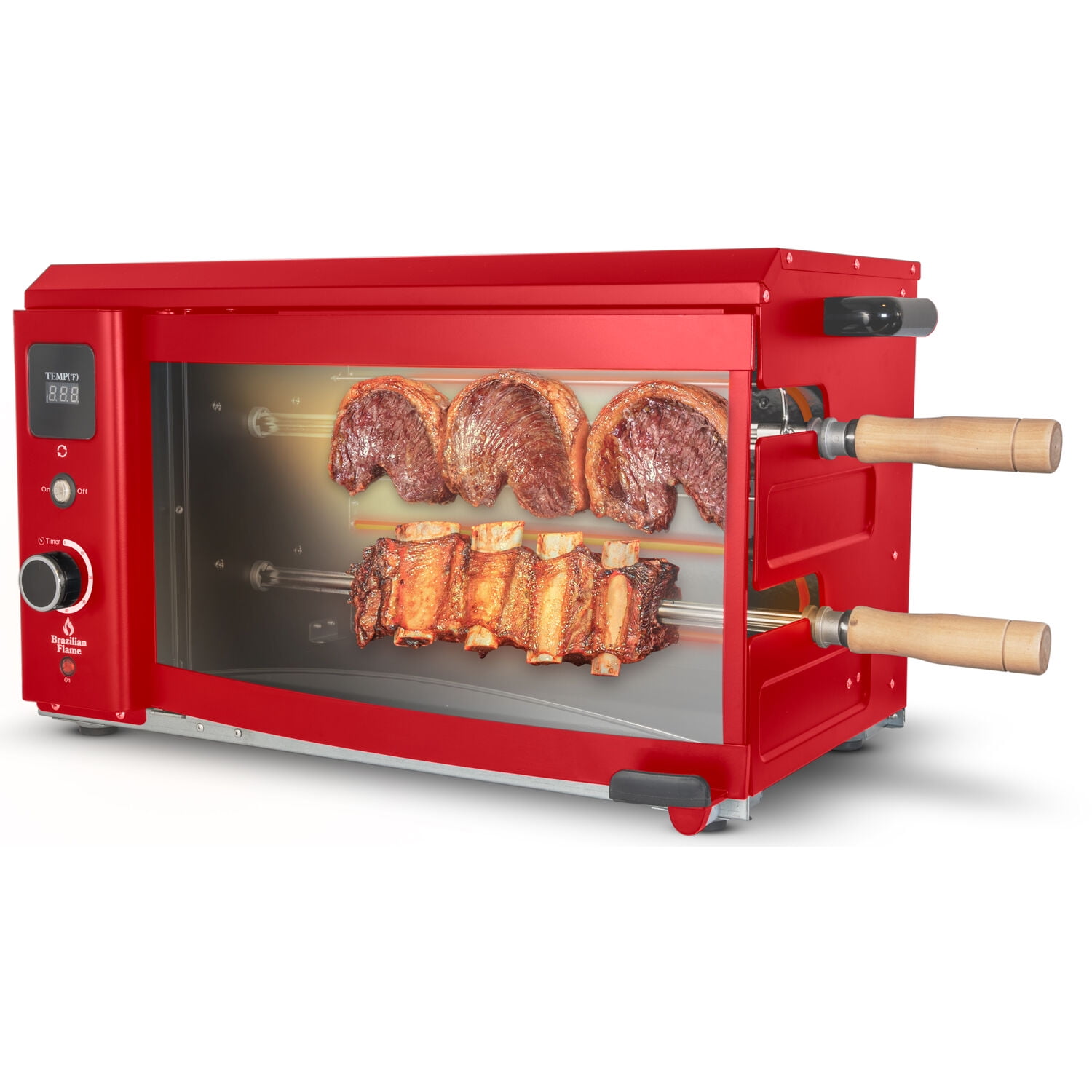Free Shipping! Brazilian Flame 2-Skewer Brazilian Rotisserie Electric ...