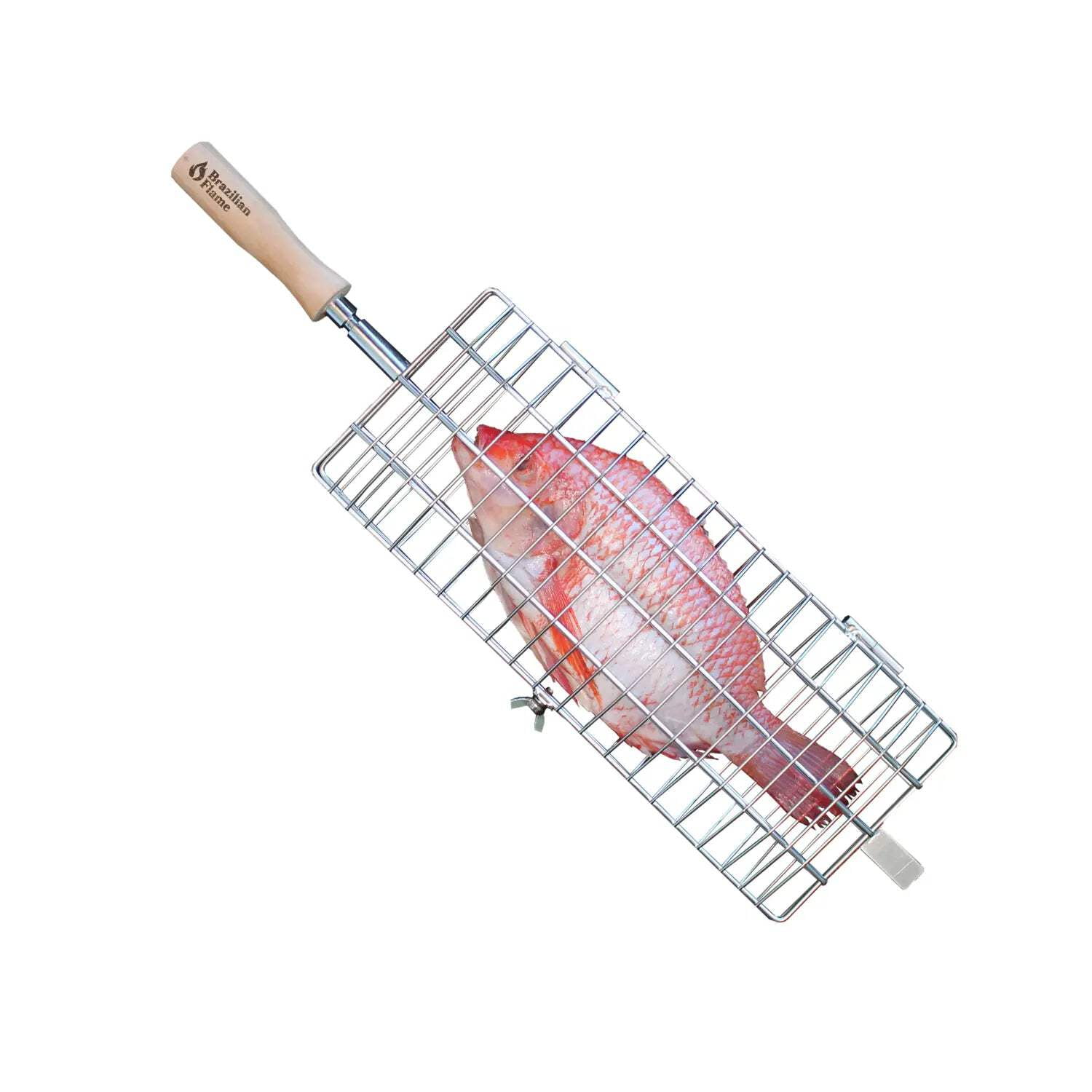 Brazilian Flame Flat Rotisserie Grill Basket - Fish - Walmart.com