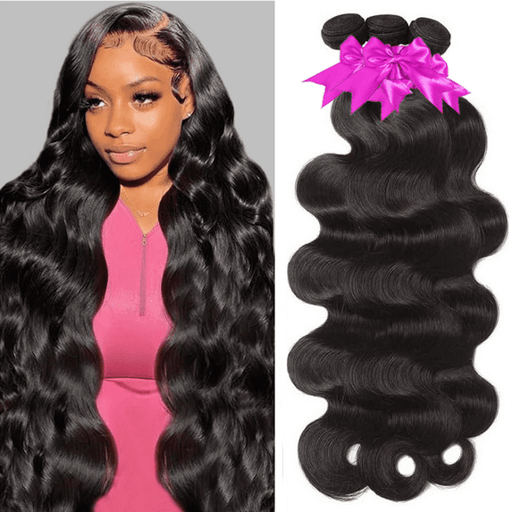 Brazilian Human Hair 3 Bundles 14 16 18 Inch Body Wave 12A 100% ...