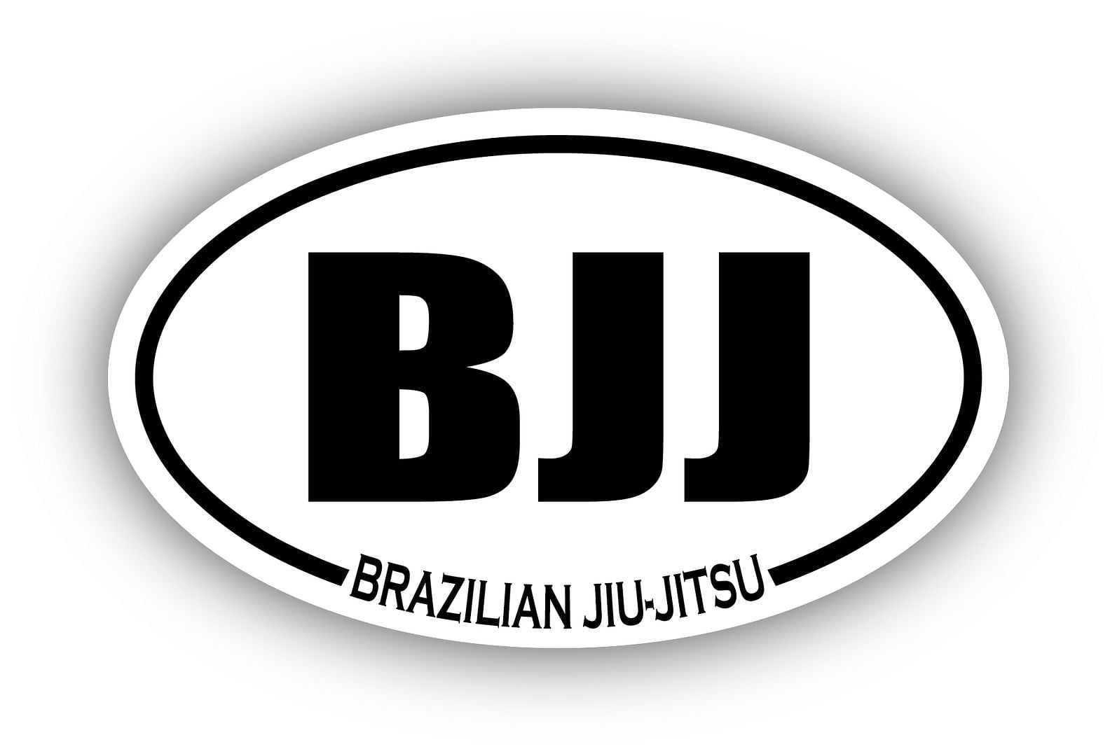 Brazilian Jiu-Jitsu BJJ Oval Bumper Sticker 3M Vinyl Decal 3 in x 5 in ...