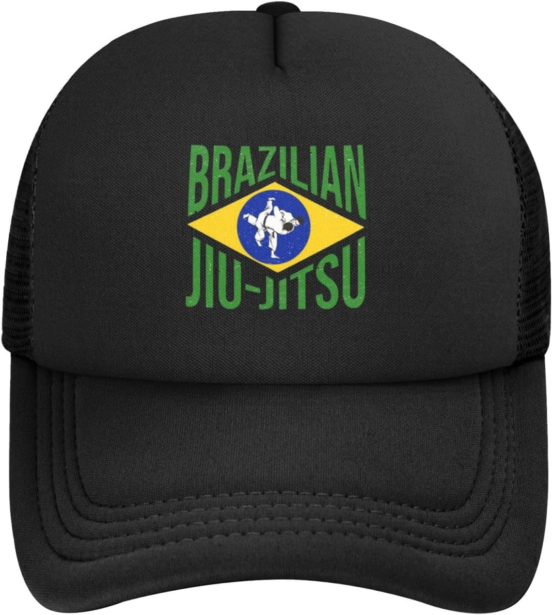 Brazilian Jiu Jitsu Baseball Cap Classic Solid Color Adjustable Mesh ...