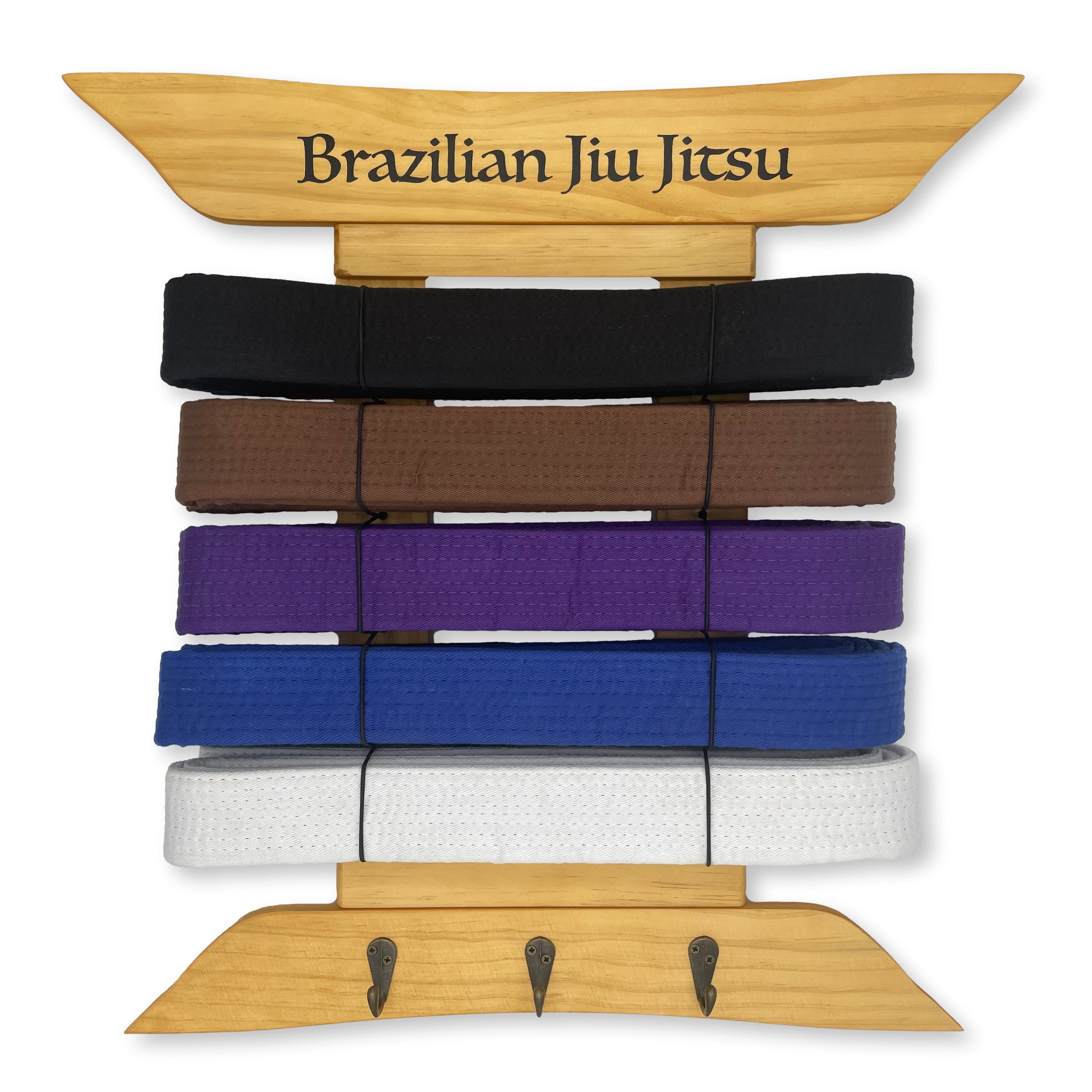 Brazilian Jiu Jitsu Belt Display | BJJ Belt Rack for 5 Belts Plus ...