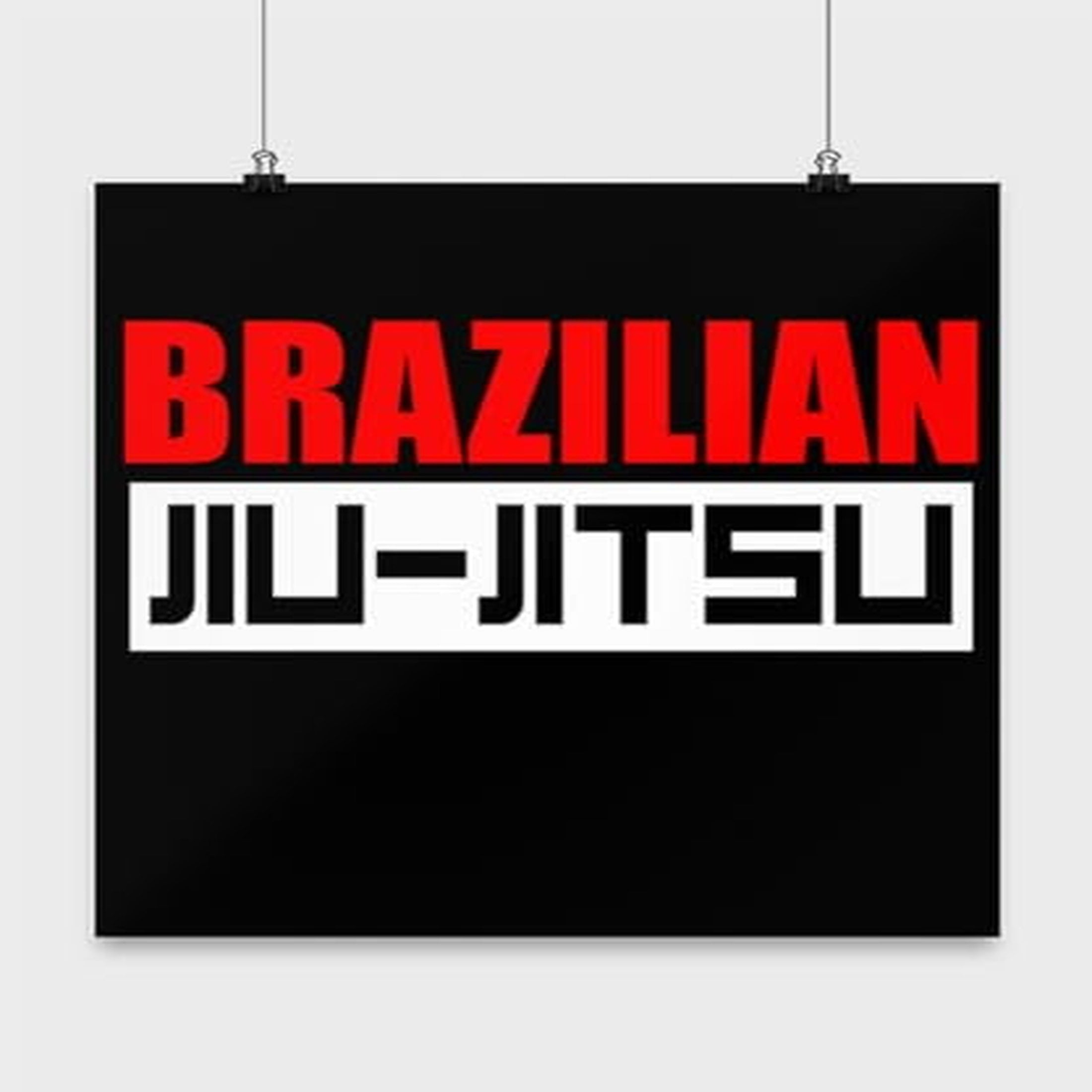 Brazilian Jiu-Jitsu MMA Grappler Wall Art Poster, Black 13x13in Decor ...