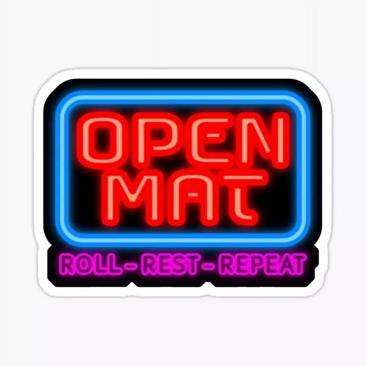 Brazilian Jiu Jitsu Martial Arts Open Mat Sign Bjj Grappler Sticker ...