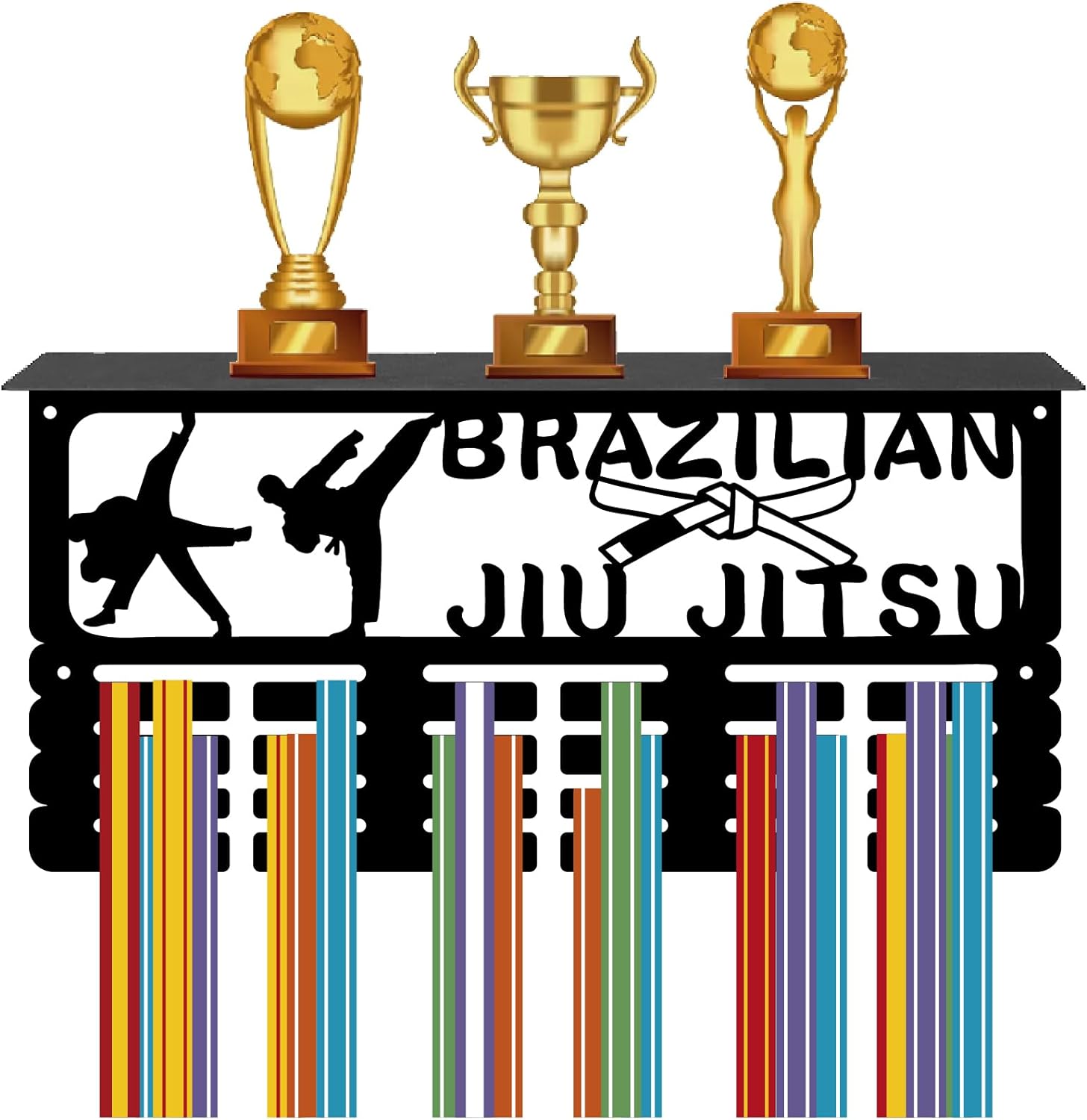 Brazilian Jiu Jitsu Medal Holder Trophy Shelf Medal Hanger Display with ...