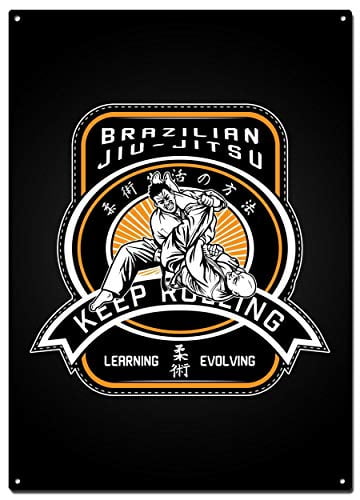 Brazilian Jiu'Jitsu Metal Aluminum Signs, Martial Arts Colorfast ...