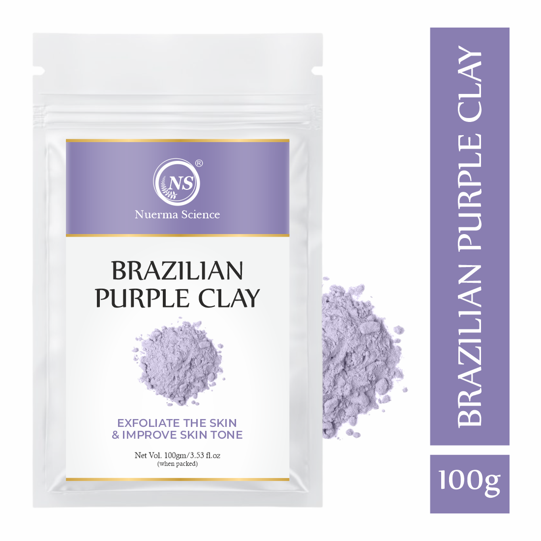Brazilian Purple Flawless Skin Clay Face Mask Powder For Man and Woman ...