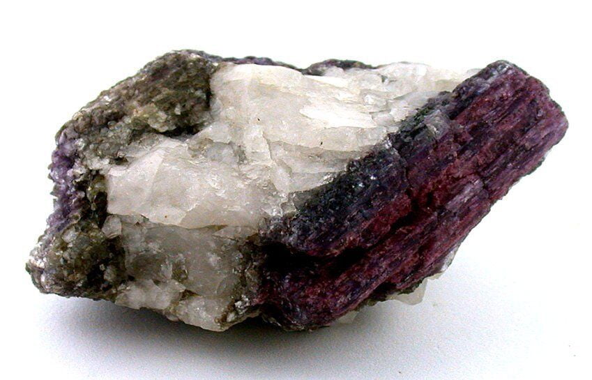 Brazilian Red Tourmaline Crystal In Quartz Mica Host Rock Gem Specimen ...