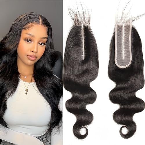 Brazilian Wave 2x6 Lace Closure with Hair Middle Part 2x6 Lace Closure ...