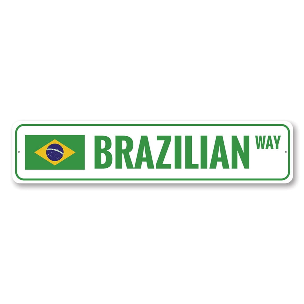 Brazilian Way, Brazil Flag Sign, Man cave Sign, Patriotic Home Aluminum ...