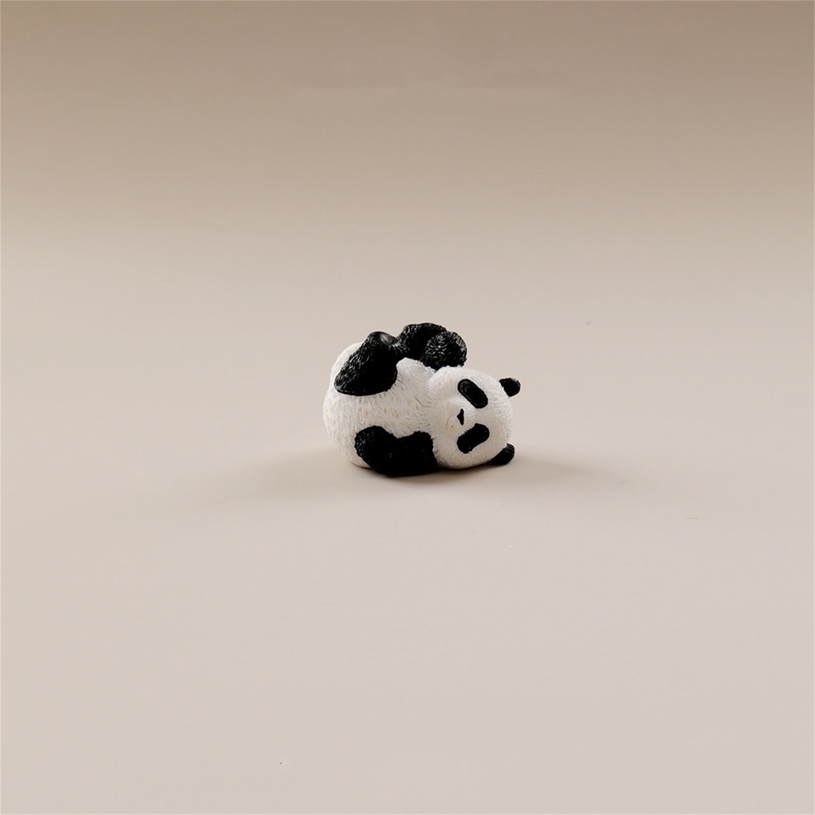 Brazilian Wood and Resin Panda Statue Miniature Figurine for Home ...