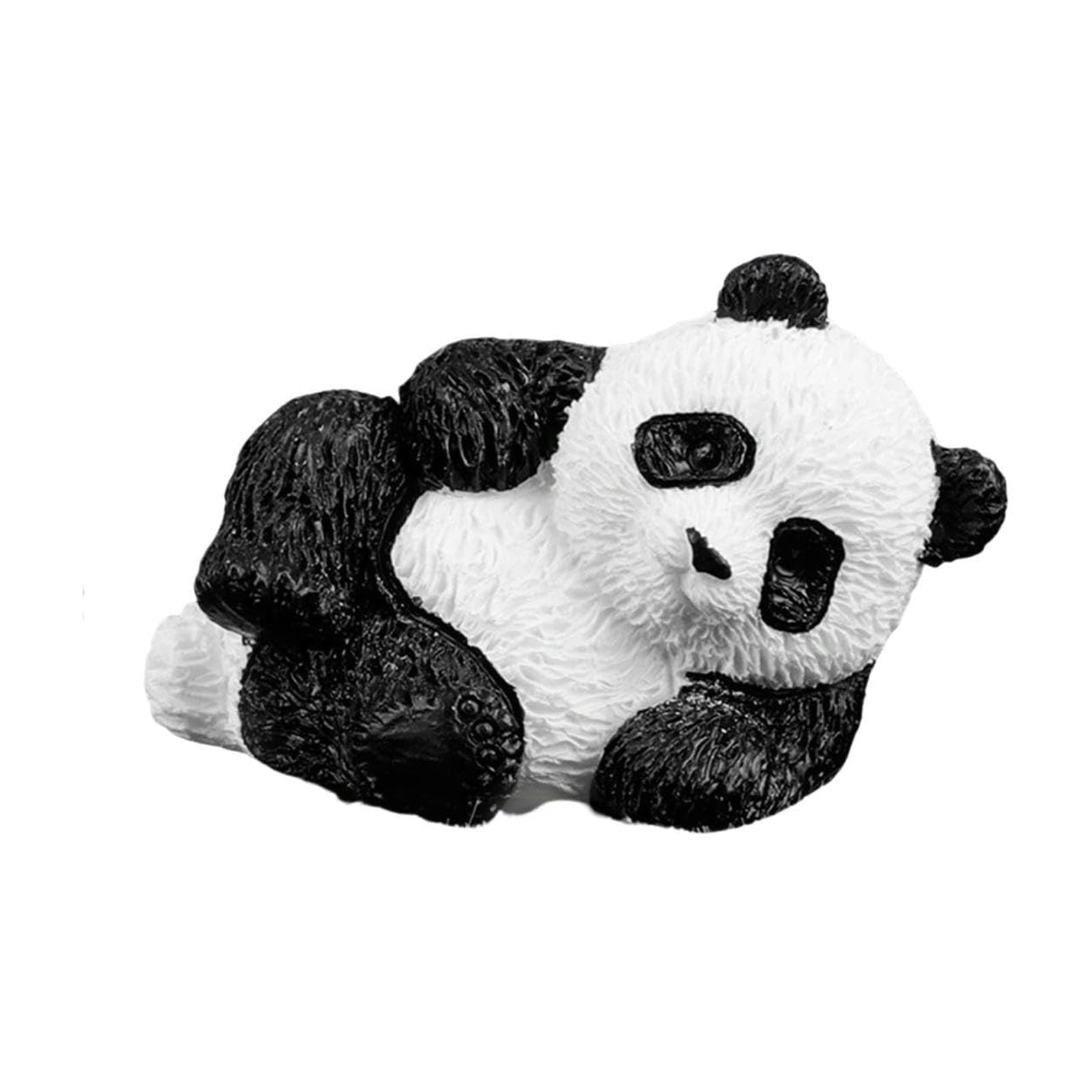 Brazilian Wood and Resin Panda Statue Miniature Figurine for Home Desk ...