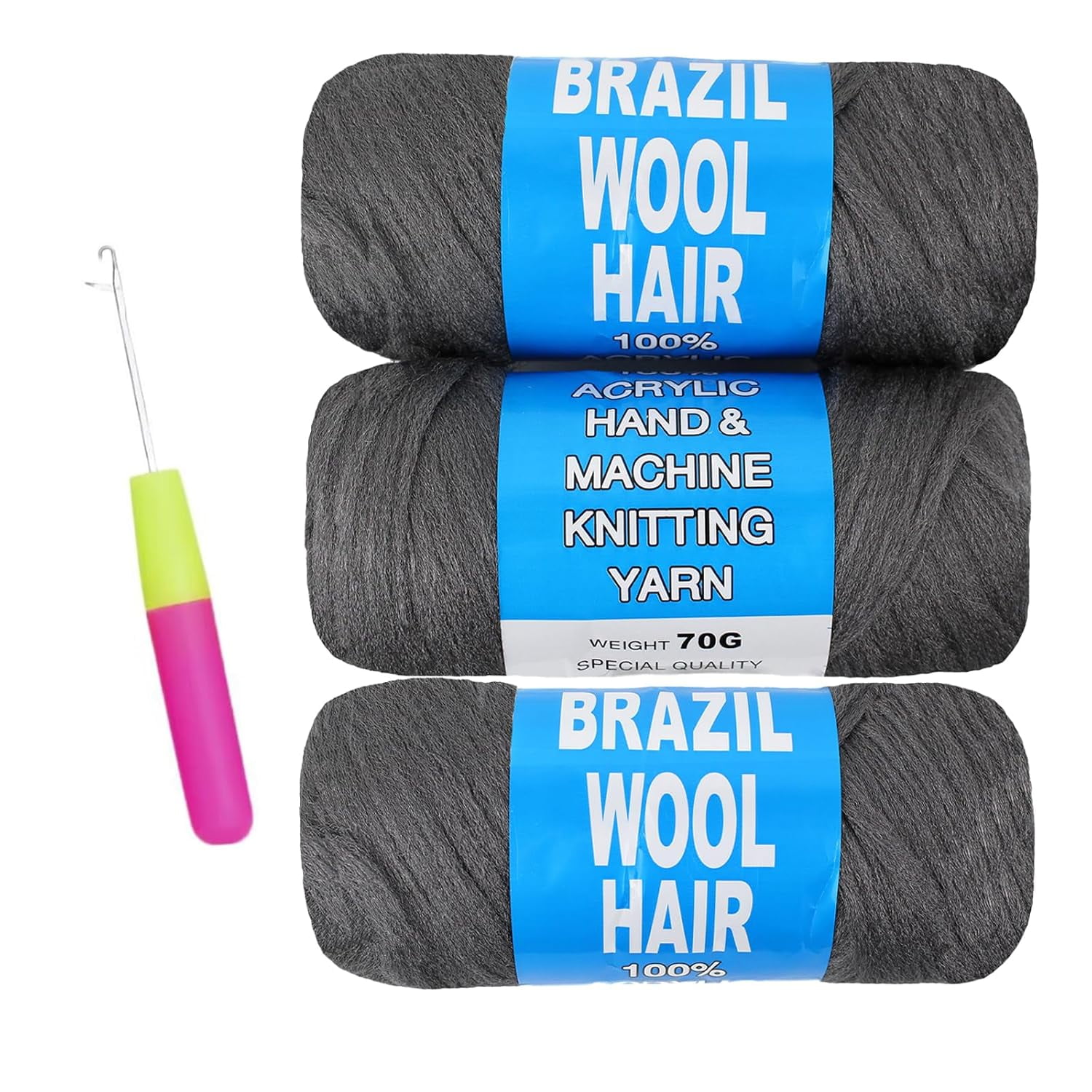 Brazilian Wool Hair Acrylic Yarn for Crochet Hair African Braids ...