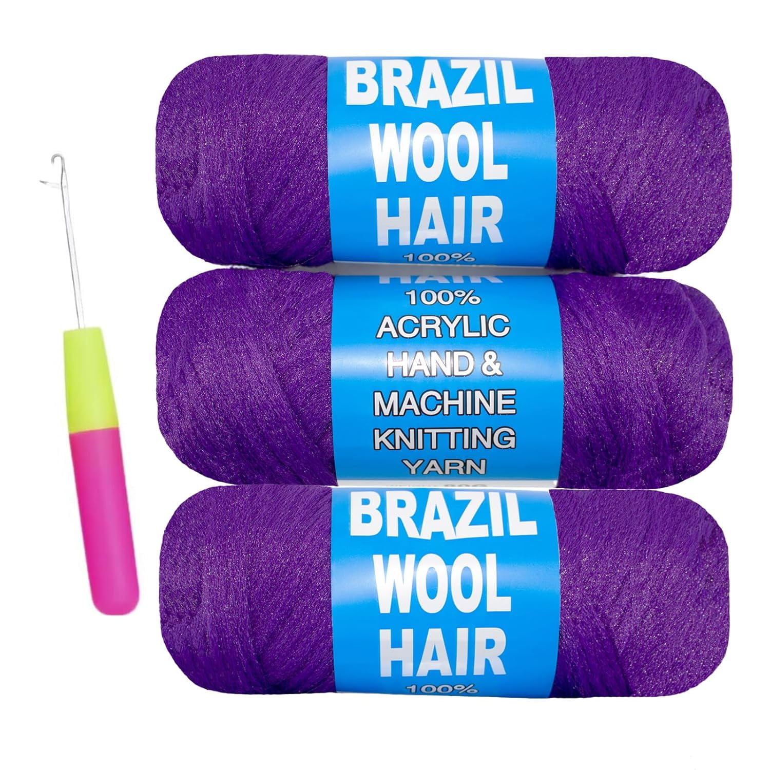 Brazilian Wool Hair Acrylic Yarn for Crochet Hair African Braids ...