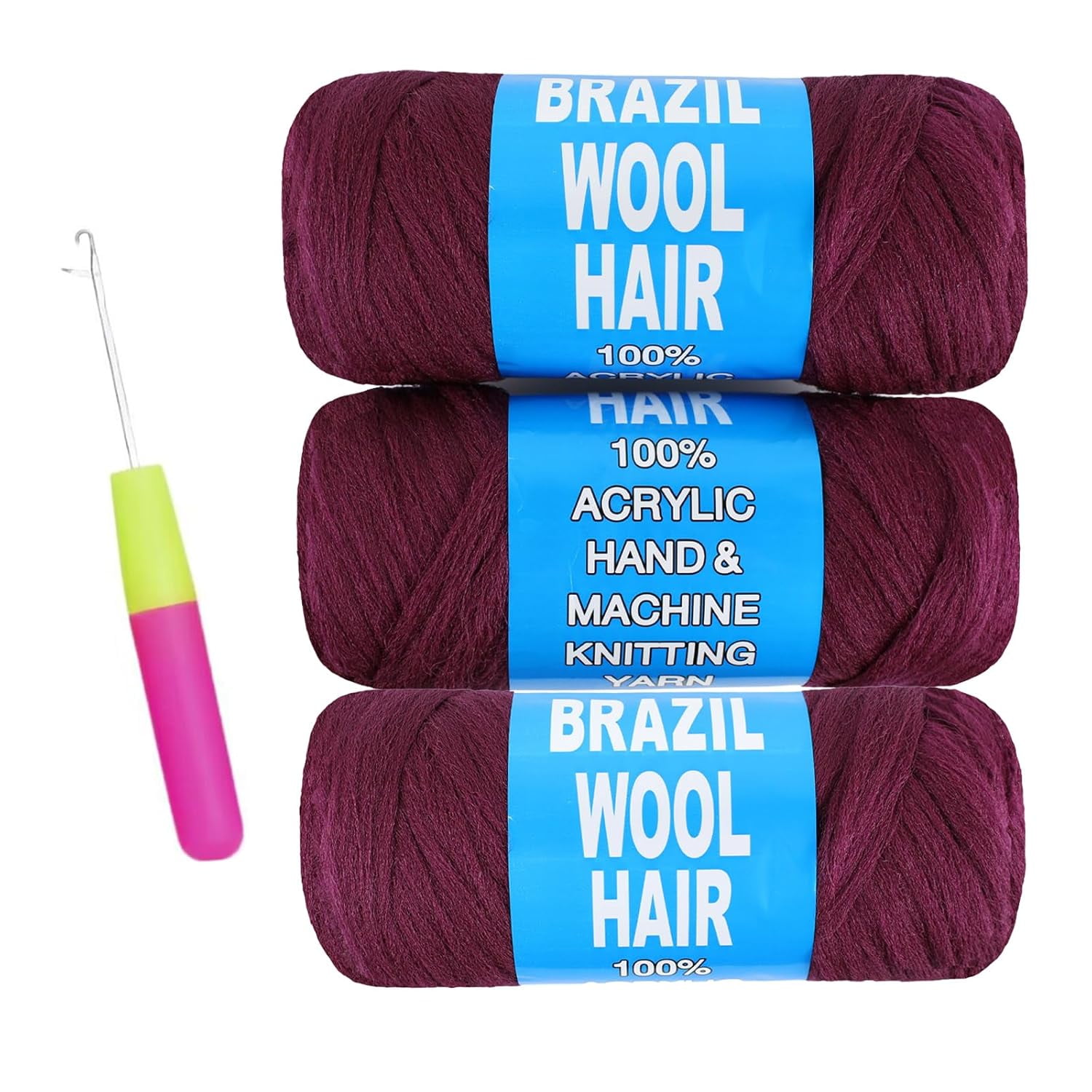 Brazilian Wool Hair Acrylic Yarn for Crochet Hair African Braids ...