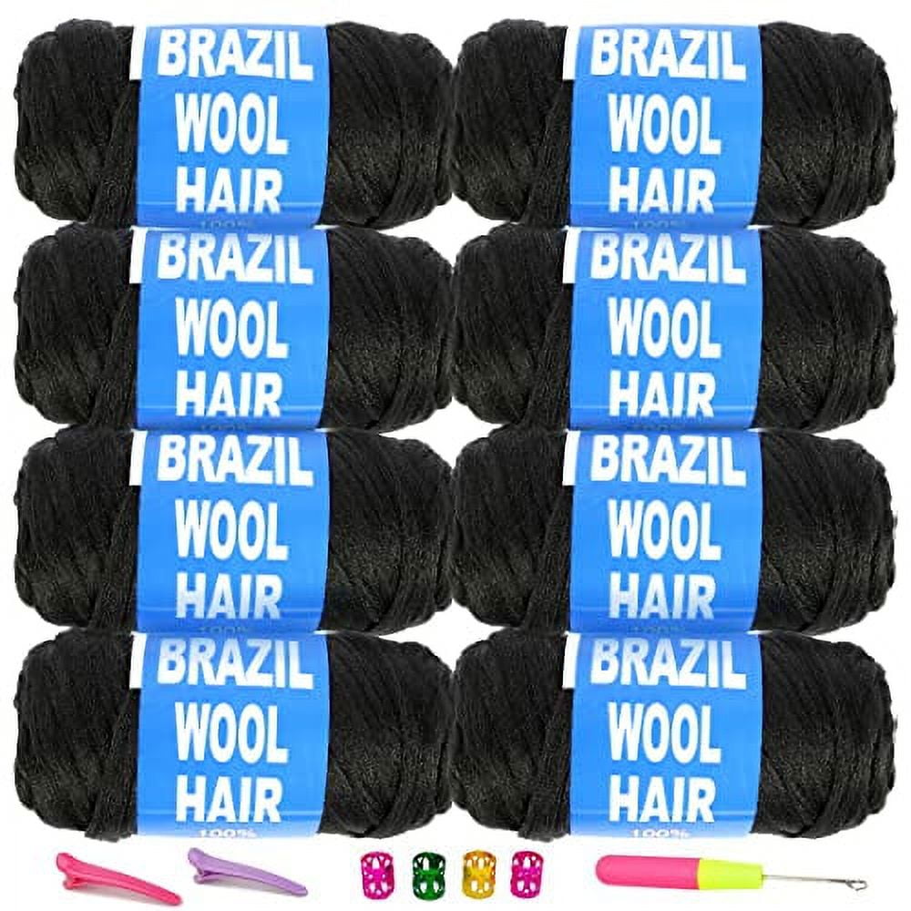Brazilian Wool Hair Yarn for Braids 100% Brazilian Wool Hair Acrylic ...