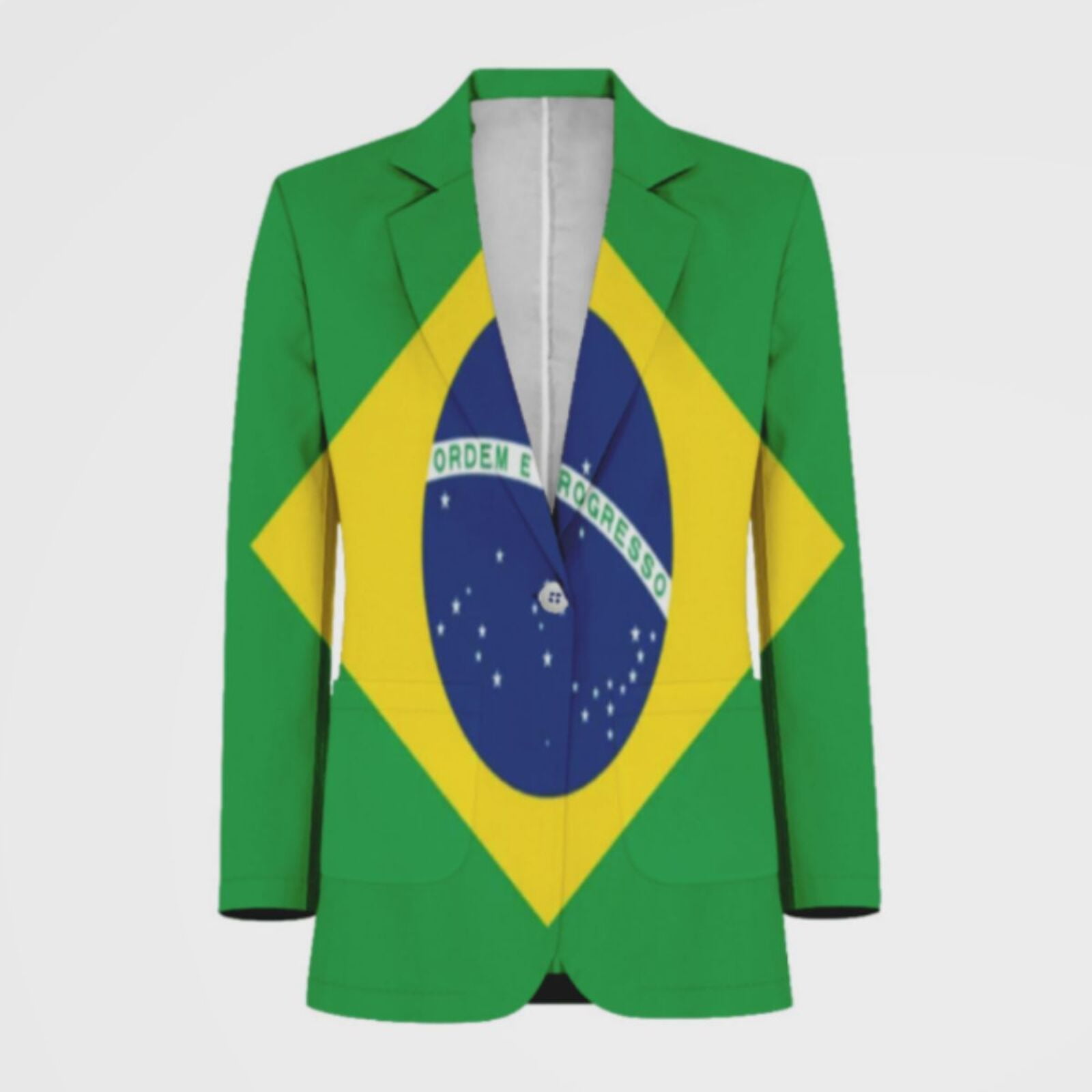 Brazilian flag-01 Men Blazers Slim Clothing Summer Jacket Man Oversize ...
