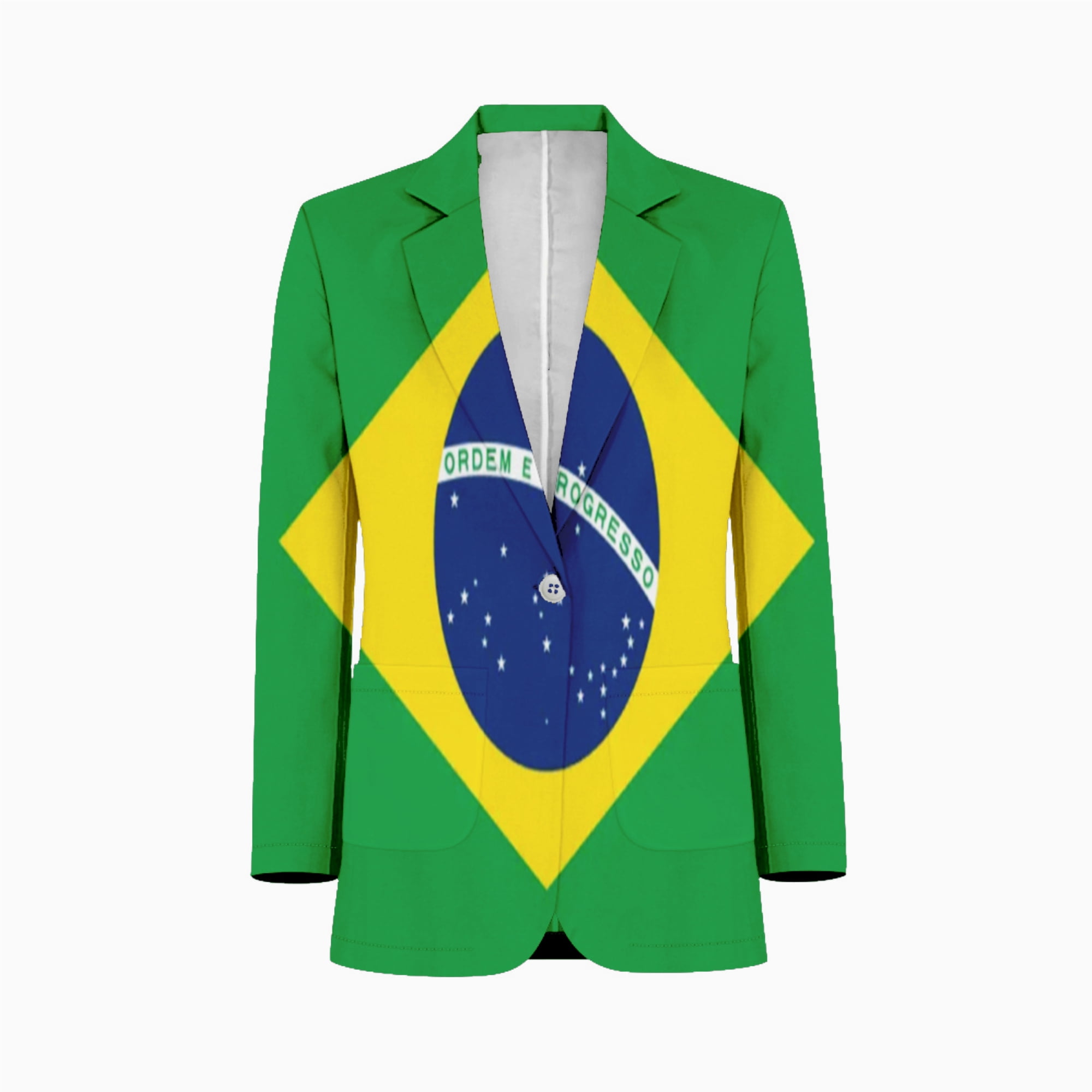 Brazilian flag Customized Men's Suits full man Shawl Collar Gentleman ...