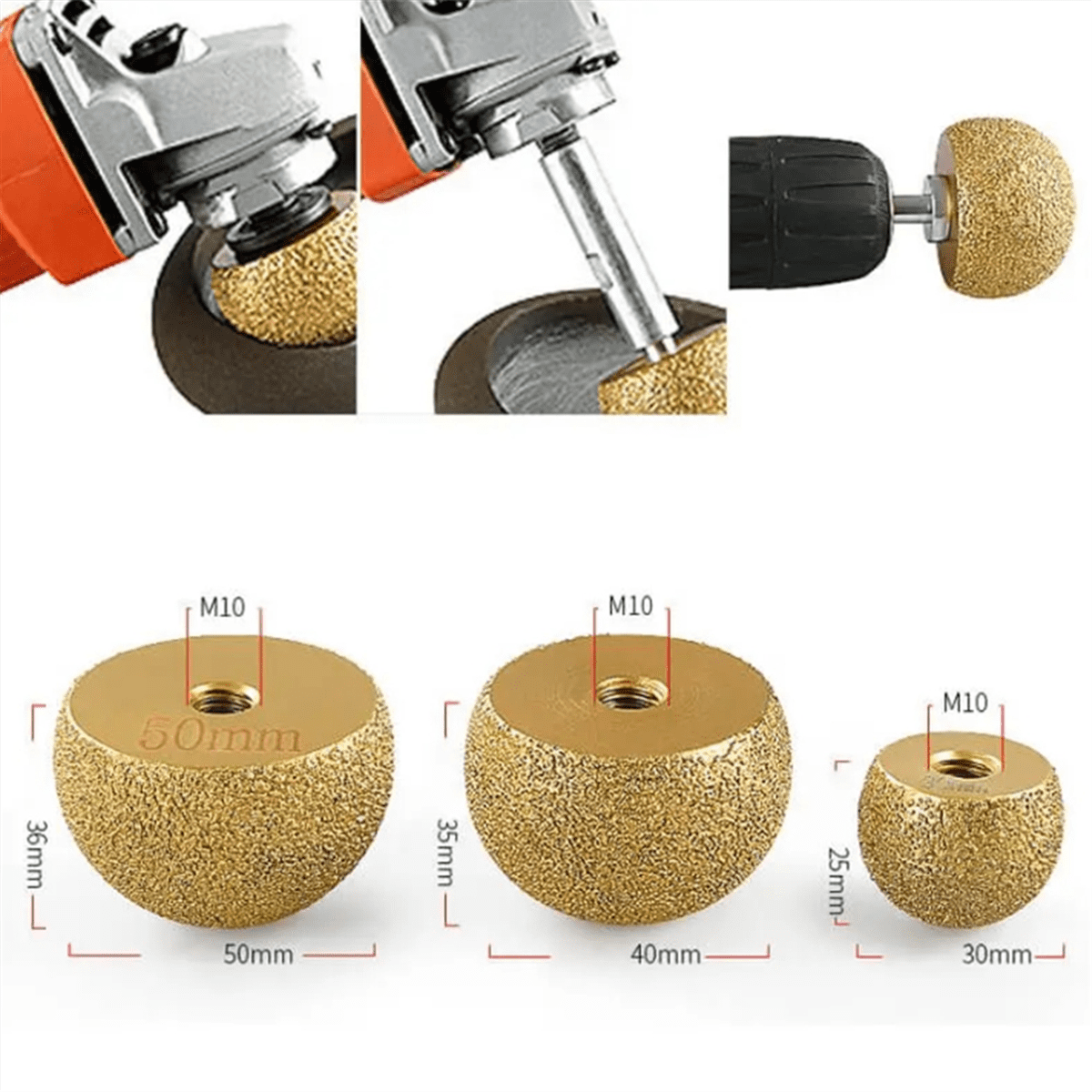 Brazing Diamond Mushroom Polishing Cone Pebble Cobblestone Marble ...