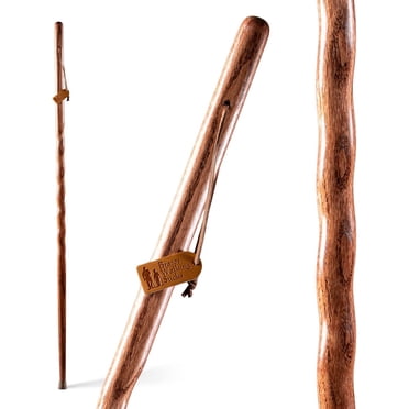 Brazos Rustic Wood Walking Stick, Ironwood, Traditional Style Handle ...