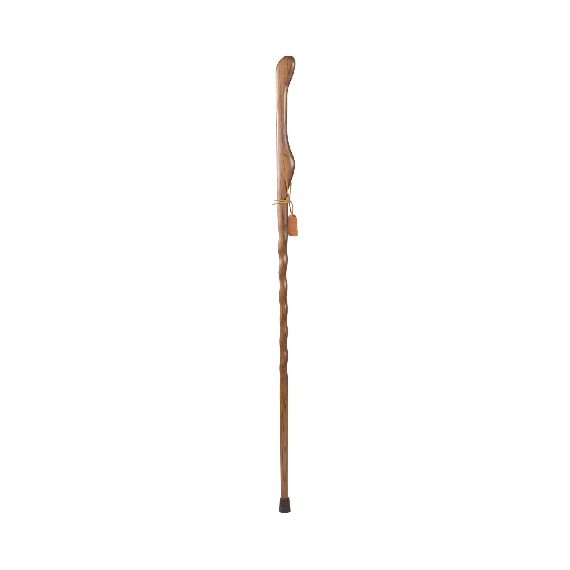 Brazos Handcrafted Wood Walking Stick, Twisted Oak, Hitchhiker Style ...