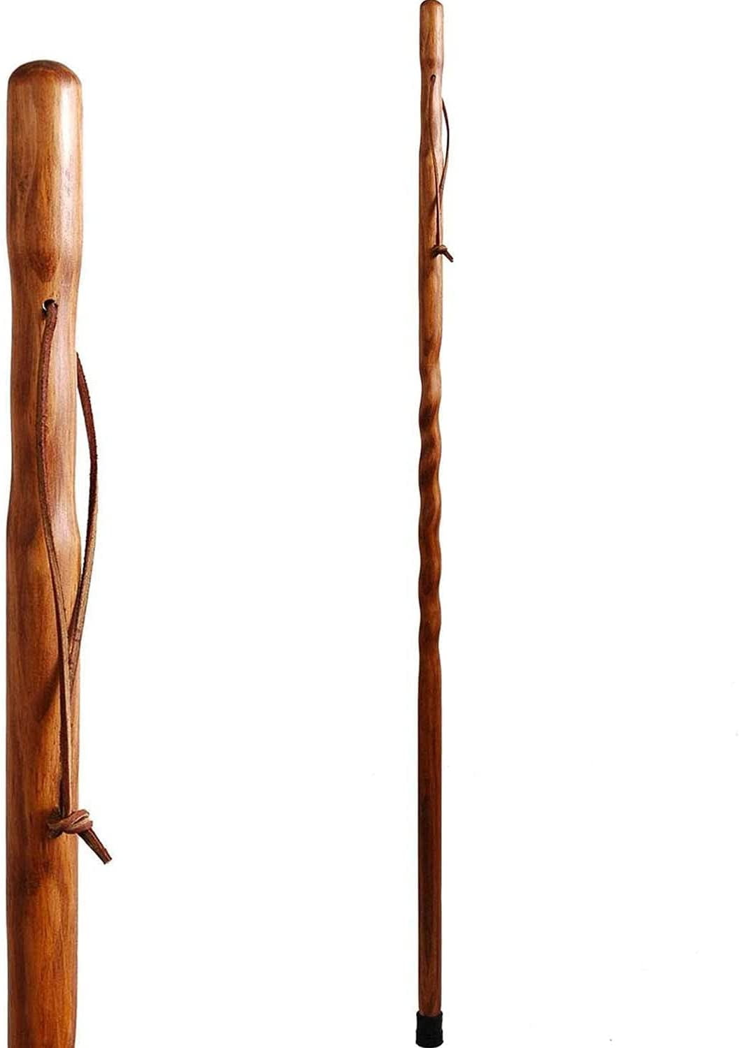 Brazos Handcrafted Wood Walking Stick, Twisted Pine, Trekker Style ...