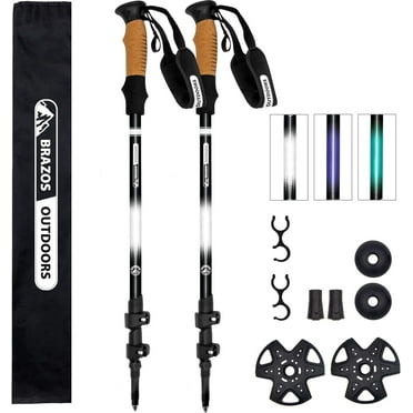 Trekking Poles Shock Absorbing Adjustable Hiking or Walking Sticks for ...