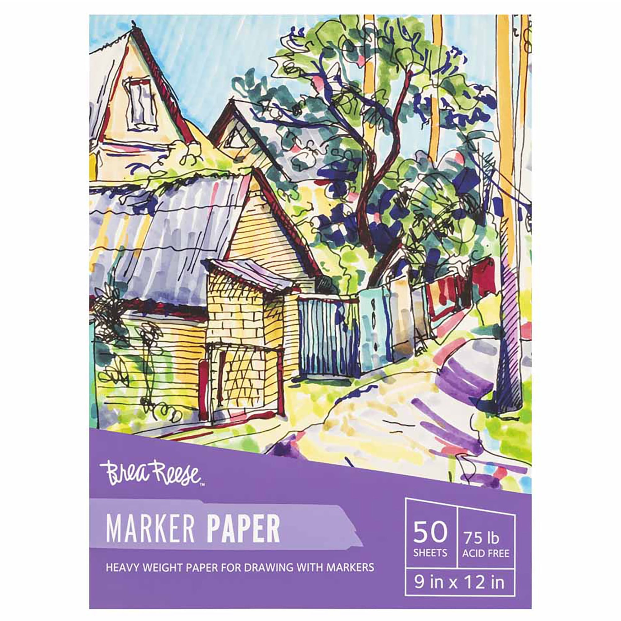 Brea Reese: Marker Paper Pad 50 Sheets - 9x12" - 75lb, Acid-Free ...
