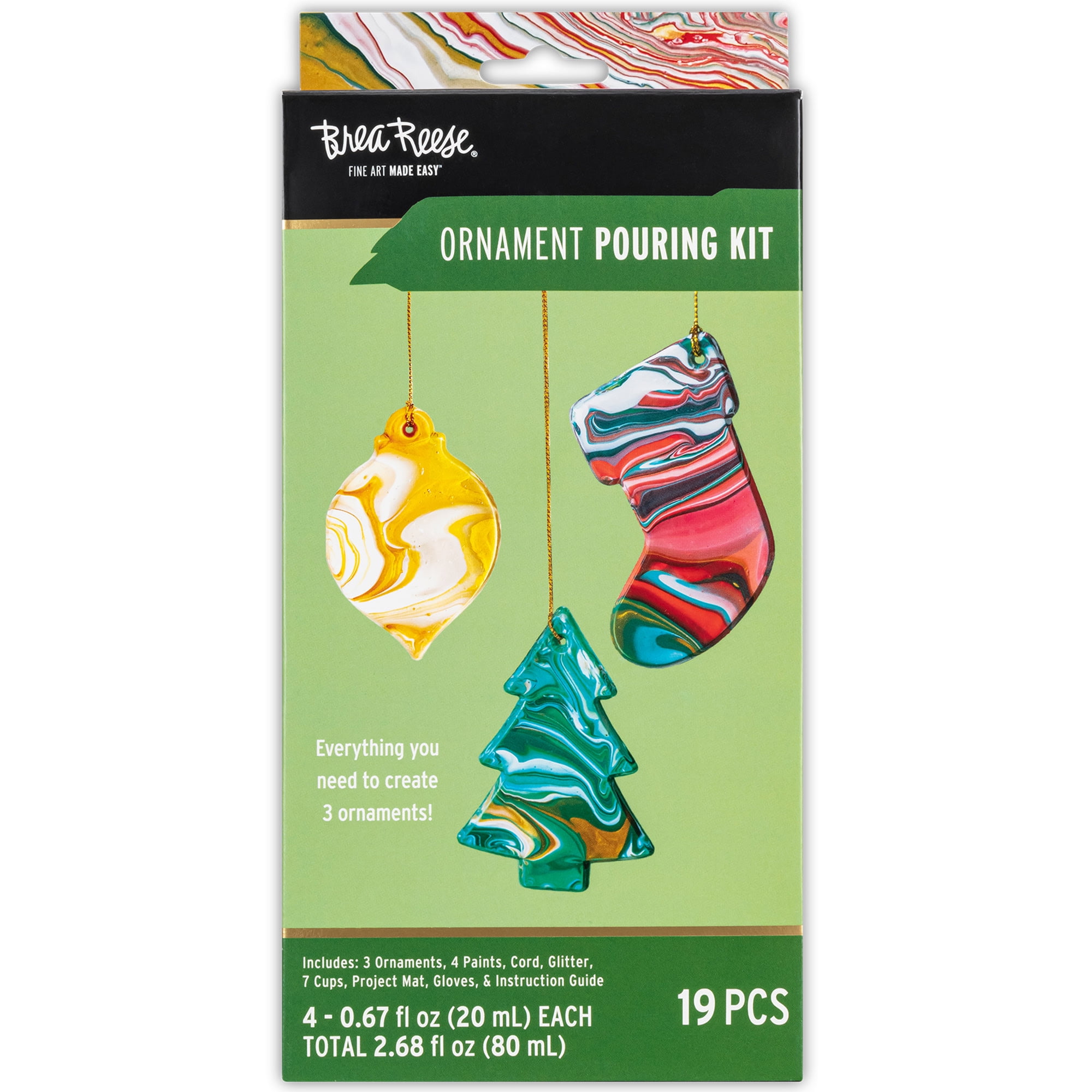 Brea Reese: Acrylic Paint Pouring Kit - Ornaments - Customize 3 ...