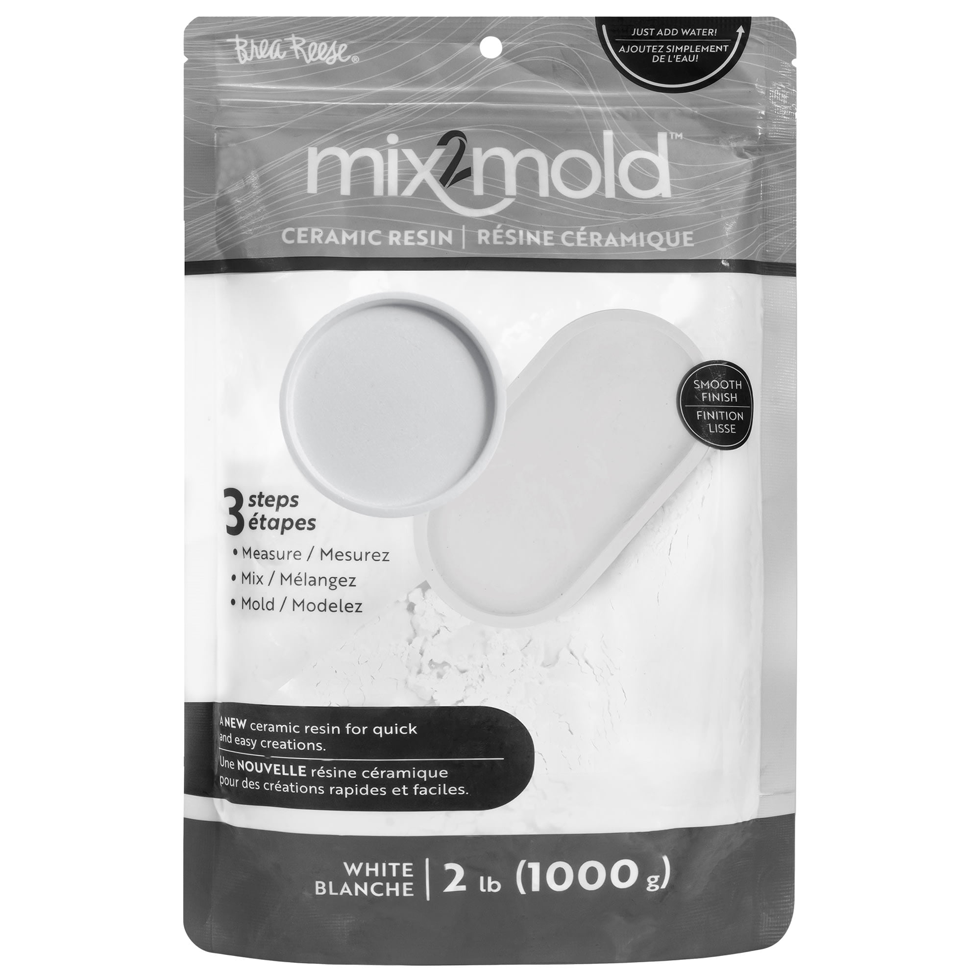 Brea Reese: Mix2Mold Ceramic Resin - White Powder 2lb Bag - 1000g, Non ...