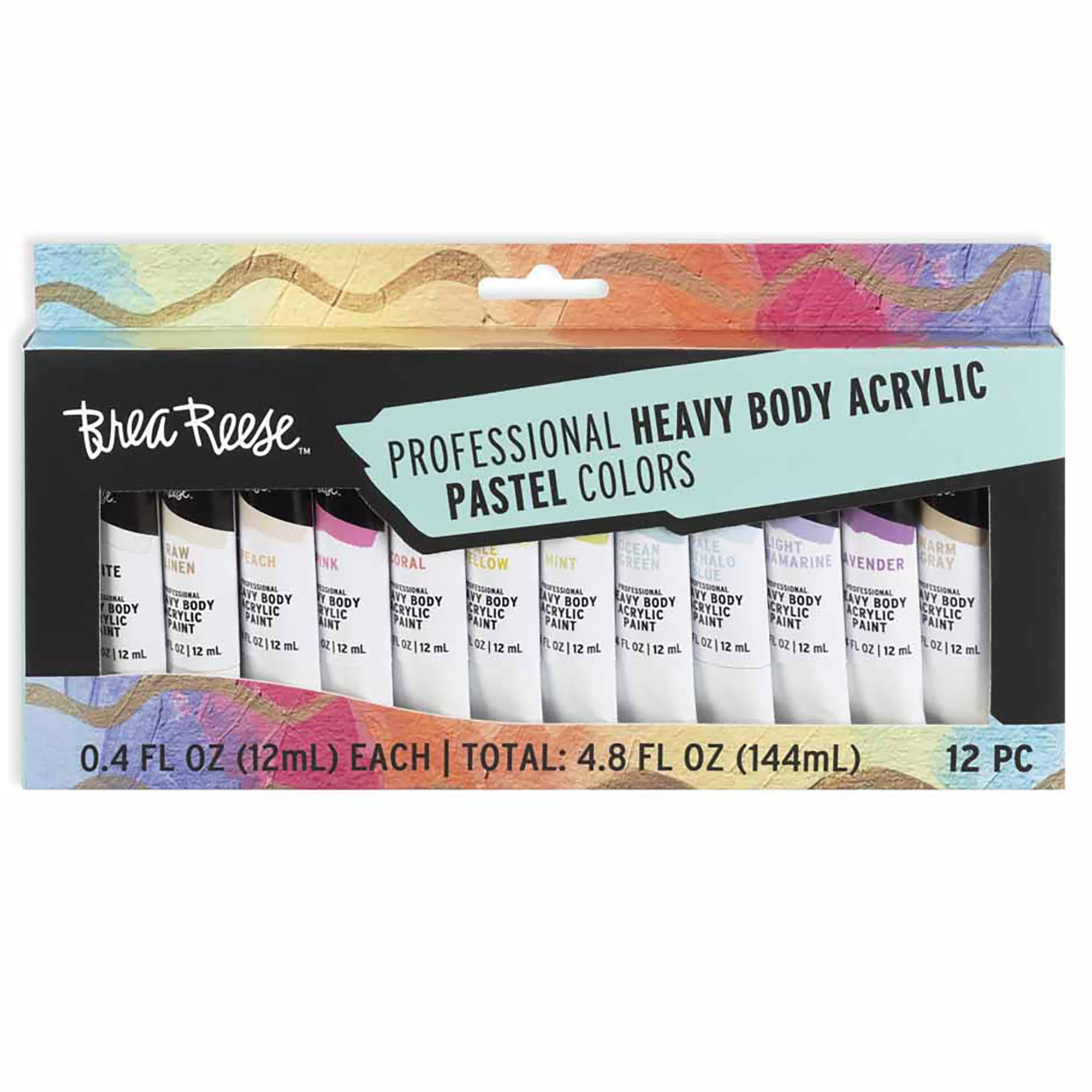 Brea Reese Acrylic Paint Set - Pastel, Non-Toxic, 12/Pkg - Walmart.com
