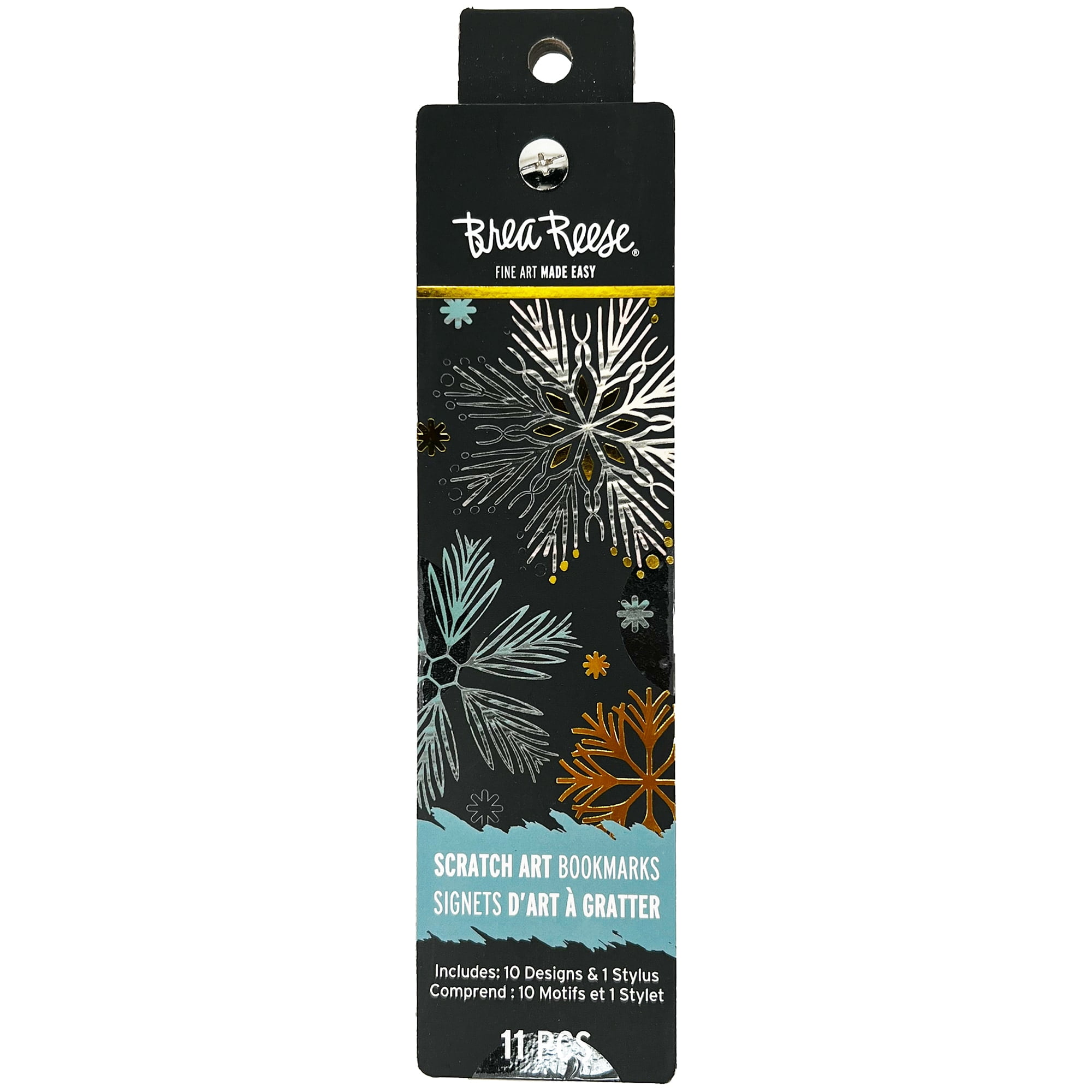 Brea Reese: Scratch Art Bookmark Kit - Snowflakes - 10 Holiday-Themed ...