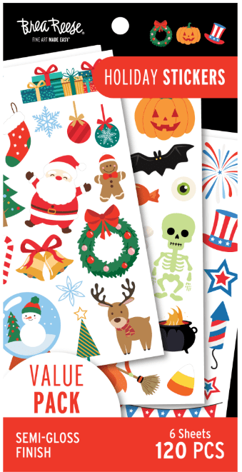 Brea Reese® Sticker Value Pack Pad - All Through the Year Holidays ...