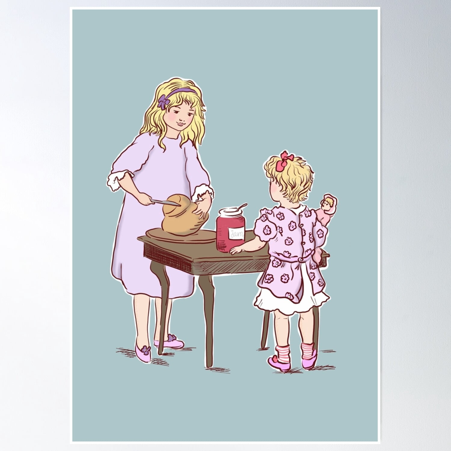 Bread And Jam- Vintage Wall Arttrendy Retro Print Room Decor Wall Art ...