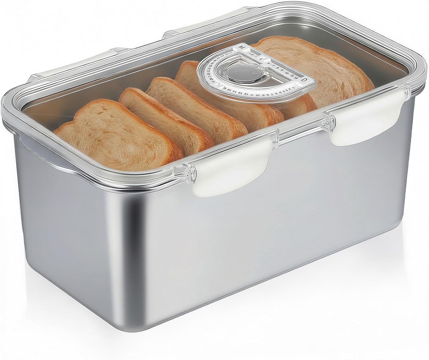 Bread Box 304 Stainless Steel Bread Container, Dishwasher Safe Bread ...