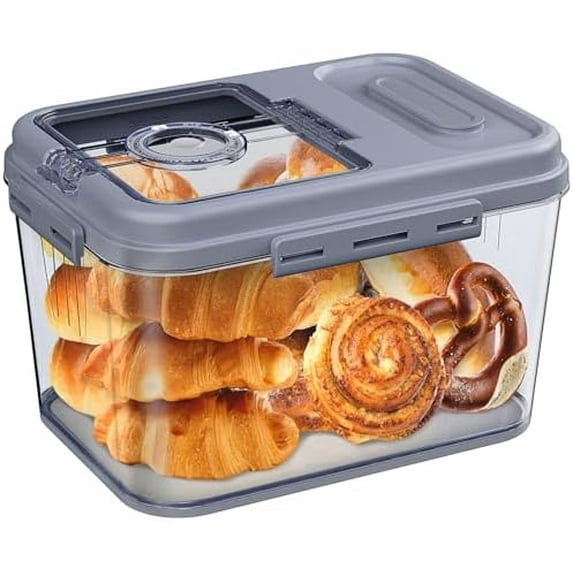 Bread Box Airtight Bread Container for Homemade, Clear Bread Storage ...