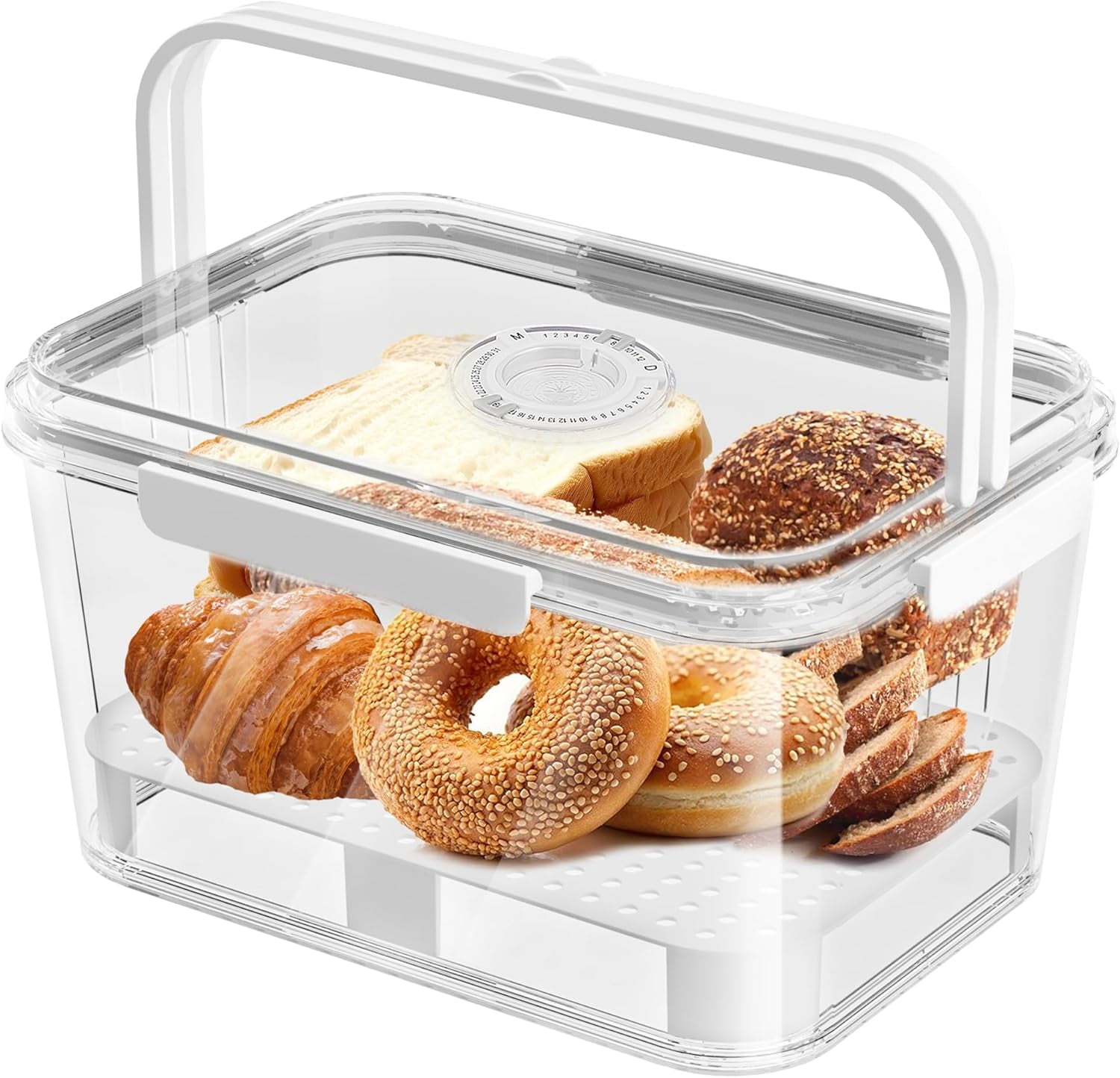 Bread Box Airtight for Kitchen Countertop, Bread Holder Storage ...