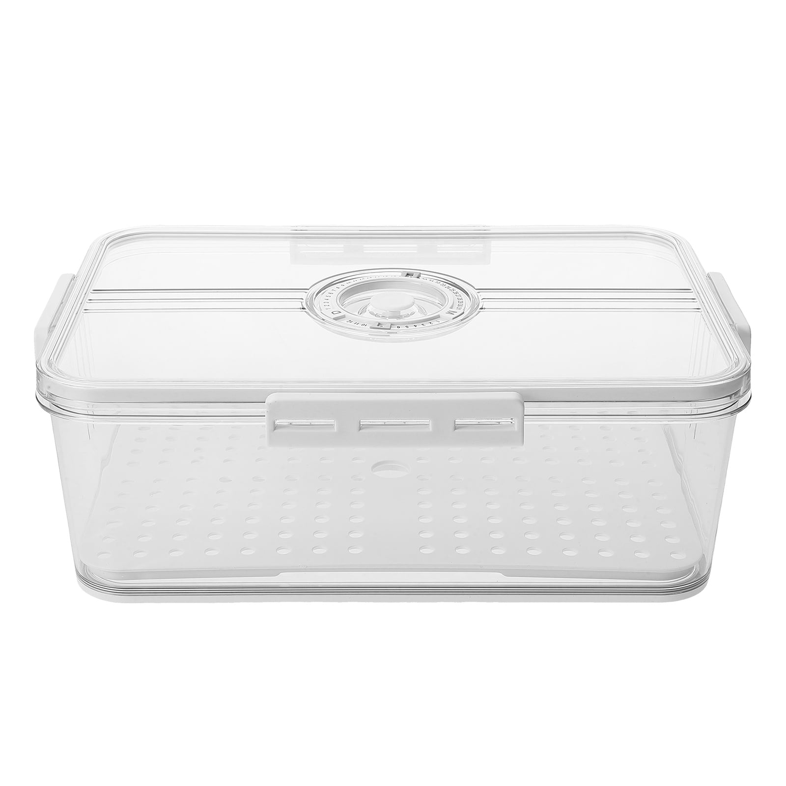 FONDOTIN Clear Plastic Bread Storage Container with Built-in Timer for ...