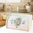 Bread Box Bin with Roll Lid Farmhouse for Baked Goods Countertop ...