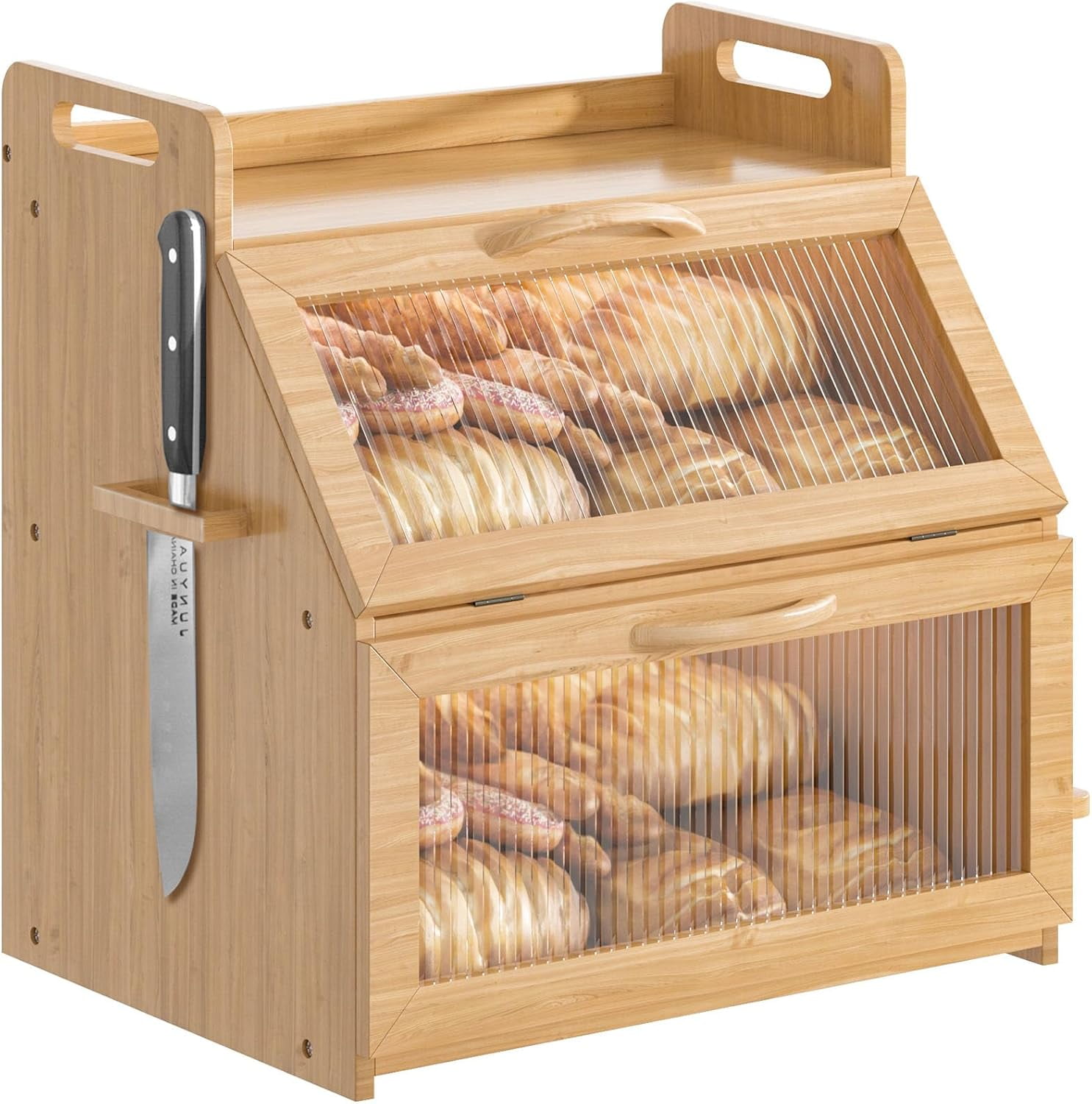 Bread Box, Bread Box for Kitchen Countertop, Large Bread Storage ...