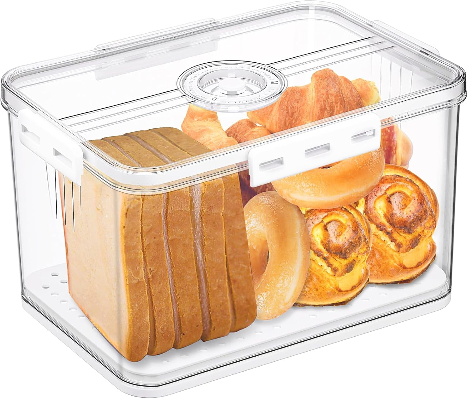 Bread Box Bread Boxes for Kitchen Counter Airtight, Time Recording ...