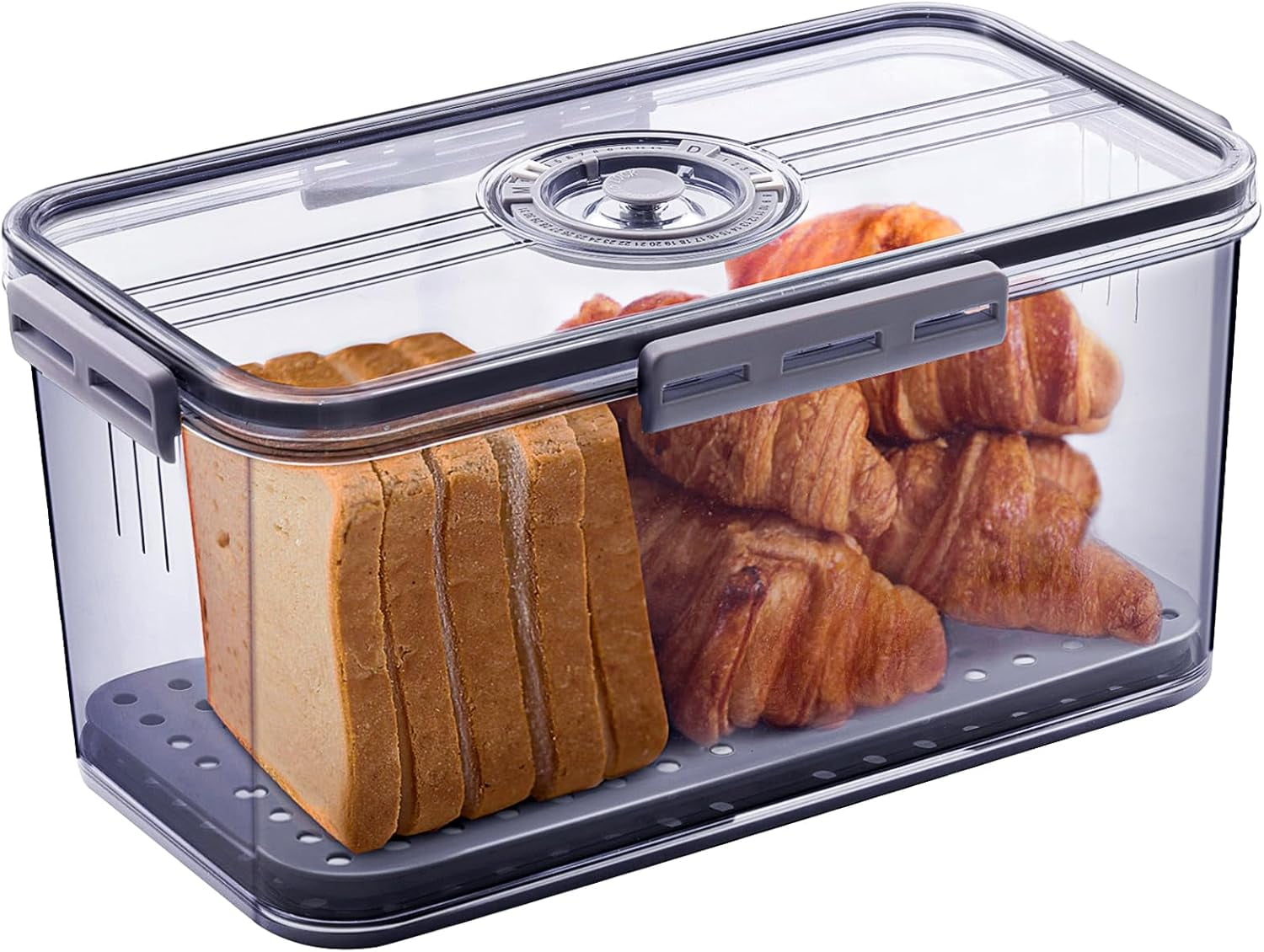 Bread Box Bread Boxes for Kitchen Counter Airtight, Time Recording ...