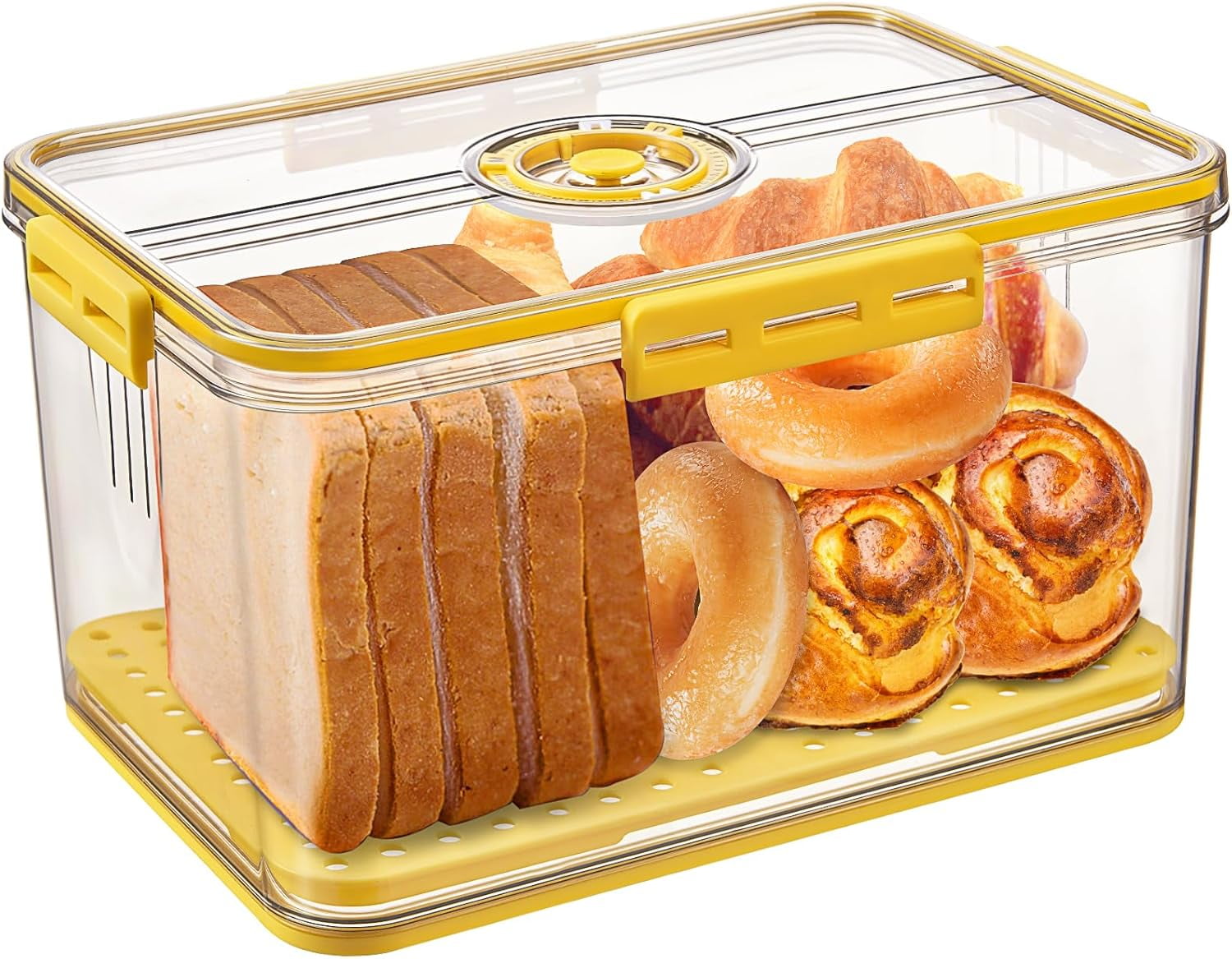 Bread Box Bread Boxes for Kitchen Counter Airtight, Time Recording ...