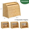 Bread Box For Kitchen Countertop Large Wood Wooden Corner Storage ...