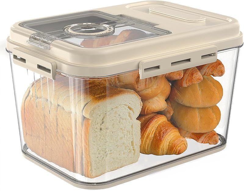 Bread Box for Homemade Bread Containers Storage Airtight Loaf, Time ...