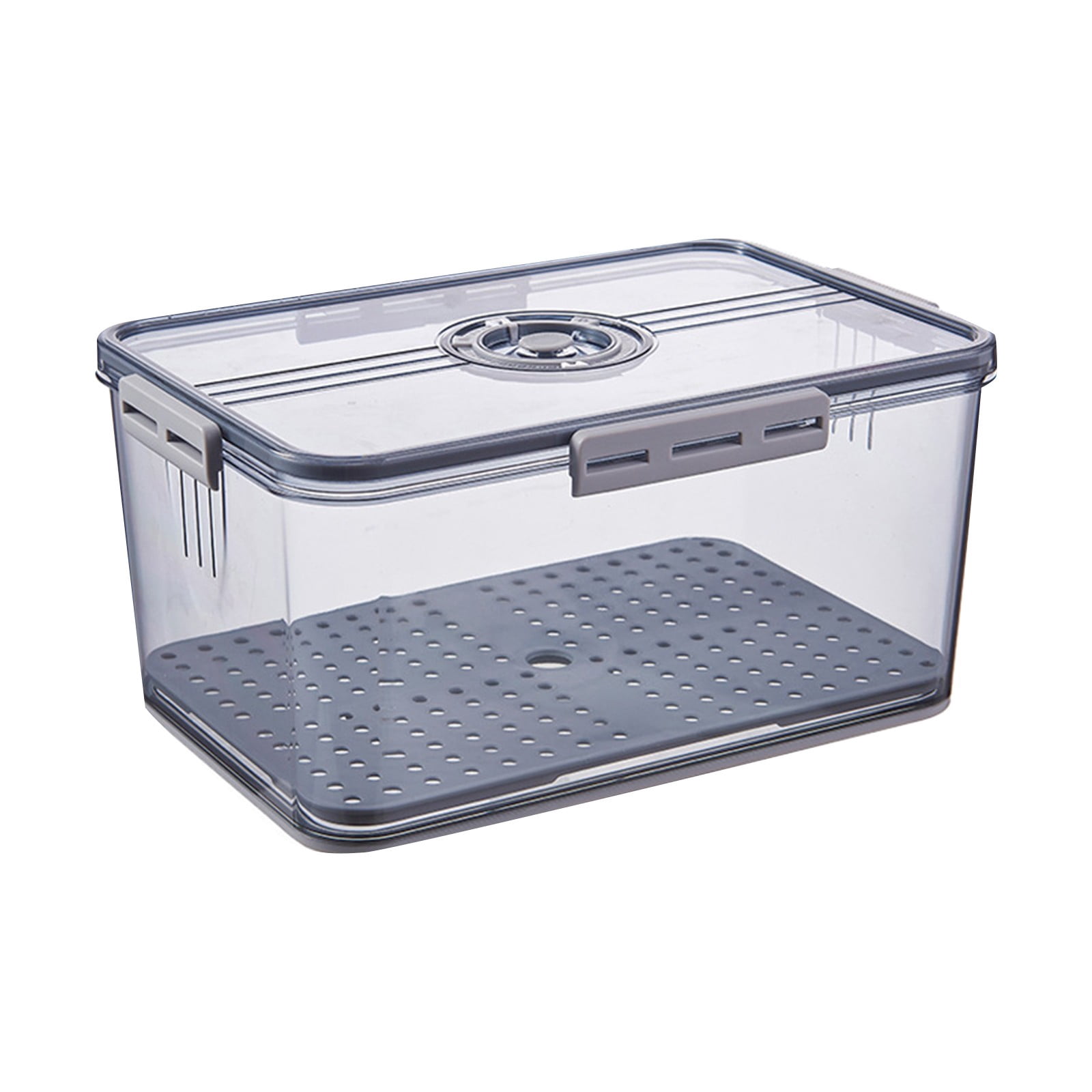 Bread Box for Kitchen Counter with Airtight Lid and Time Recording ...