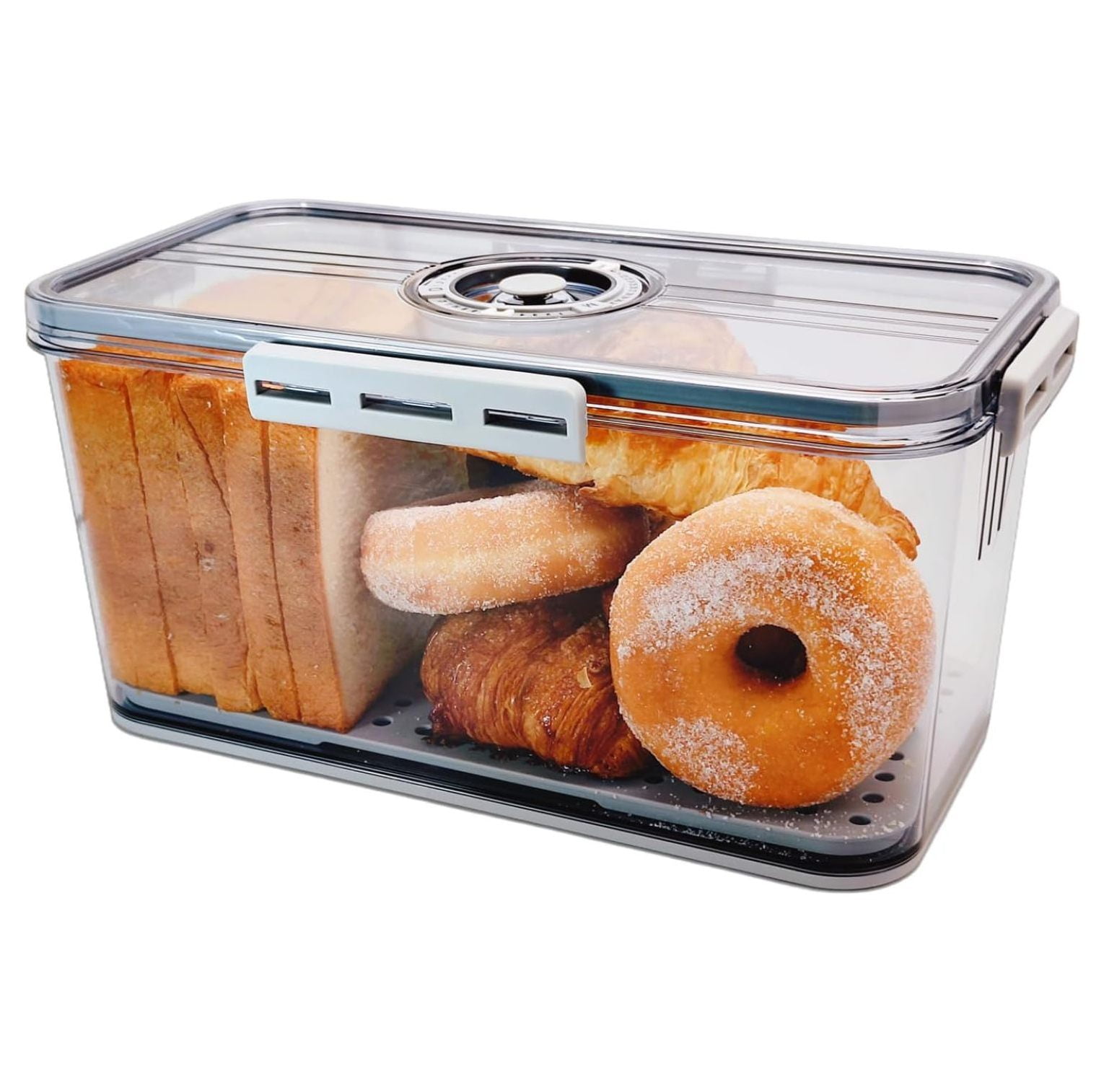 Bread Box for Kitchen Counter, Airtight Bread Storage Container with ...
