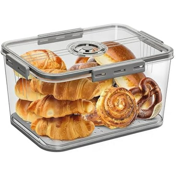 Bread Box for Kitchen Countertop | Airtight Bread Storage Container ...
