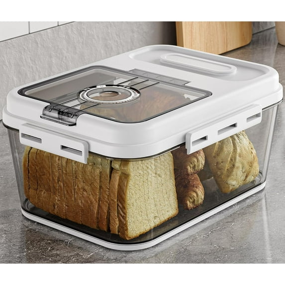 Bread Box For Kitchen Countertop, Airtight Bread Storage Container ...